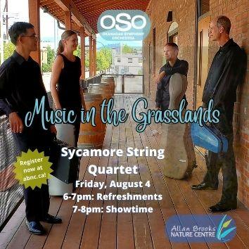 Music in the Grasslands - Sycamore String Quartet - Allan Brooks Nature ...